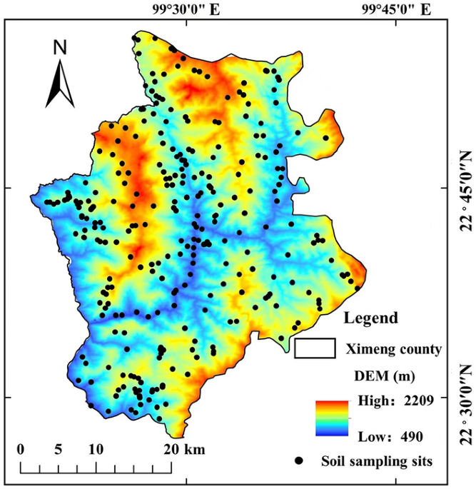 Distribution and soil threshold of selenium in the cropland of ...