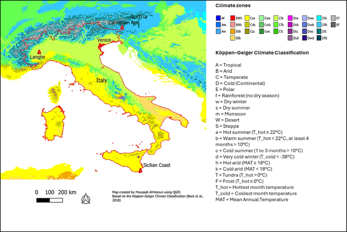 Climate change perceptions across four ecological regions in Italy and ...