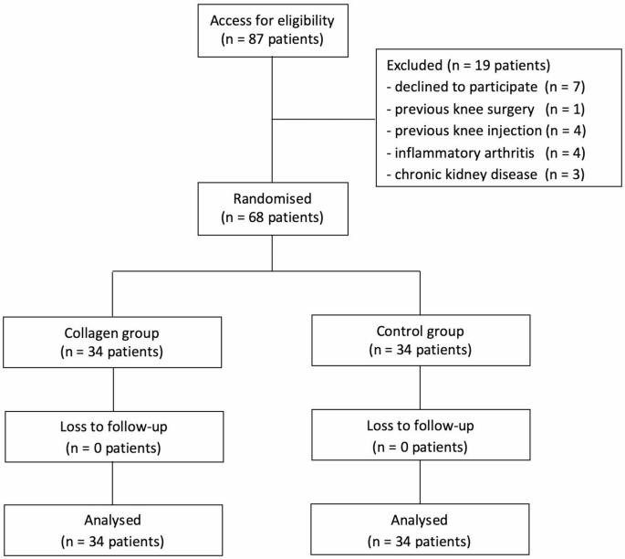 Efficacy of combined undenatured type II collagen and hydrolysed ...