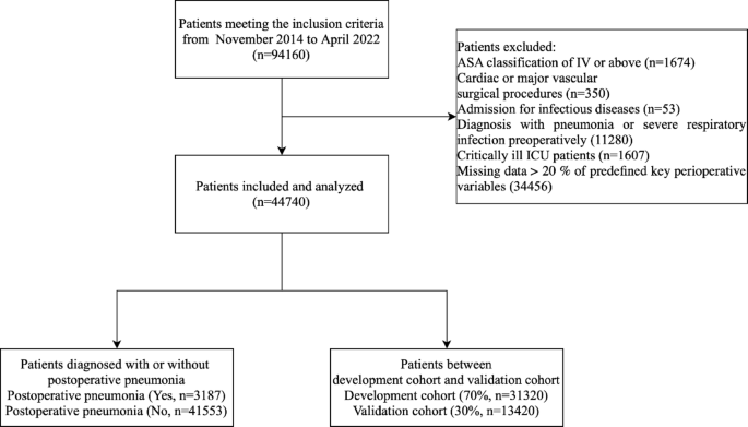 Development and validation of a risk prediction model for postoperative ...