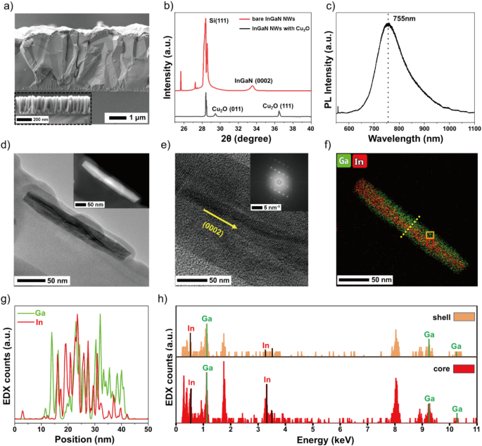 A photodetector for red and green with balanced negative and positive ...