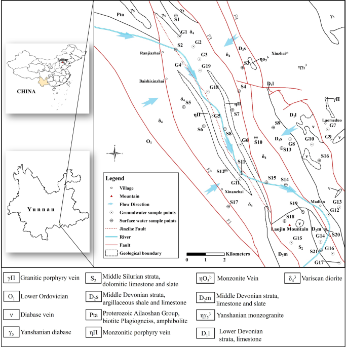 Chemical characteristics of groundwater and surface water affected by ...