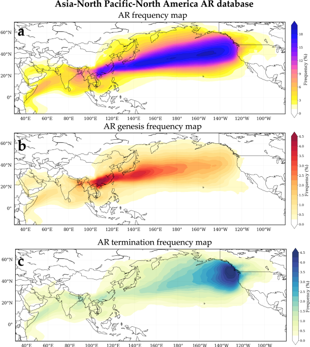 Diversity of cross-Pacific atmospheric river main routes ...