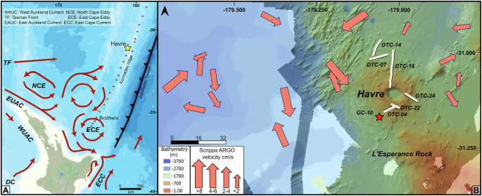 In-situ sedimentary evidence of complex bottom currents at a modern ...