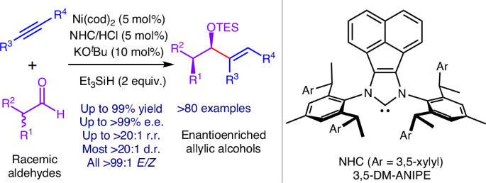 Selective dynamic kinetic asymmetric aldehyde–alkyne reductive coupling ...