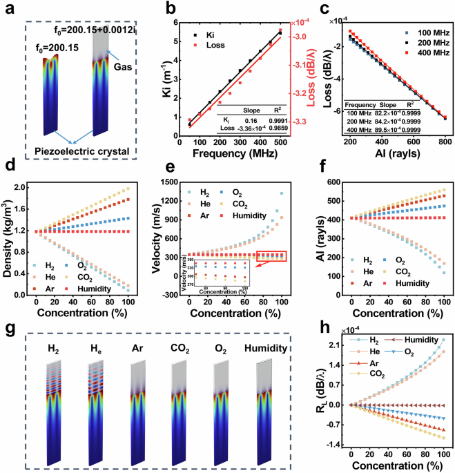 Acoustic impedance-based surface acoustic wave chip for gas leak ...