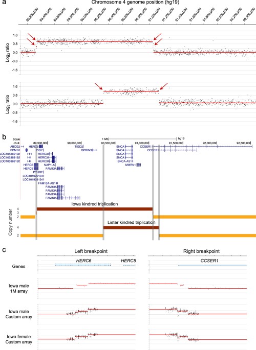 Genetic fine-mapping of the Iowan SNCA gene triplication in a patient ...