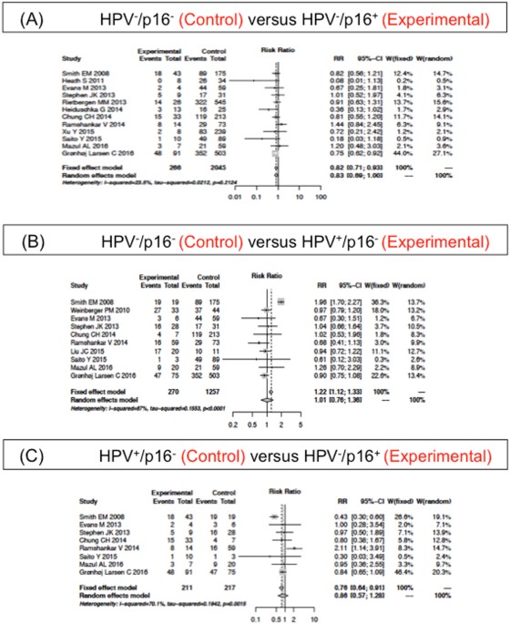 Meta analysis: HPV and p16 pattern determines survival in patients with ...