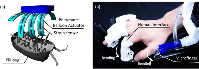 Active tactile sensing of small insect force by a soft microfinger ...