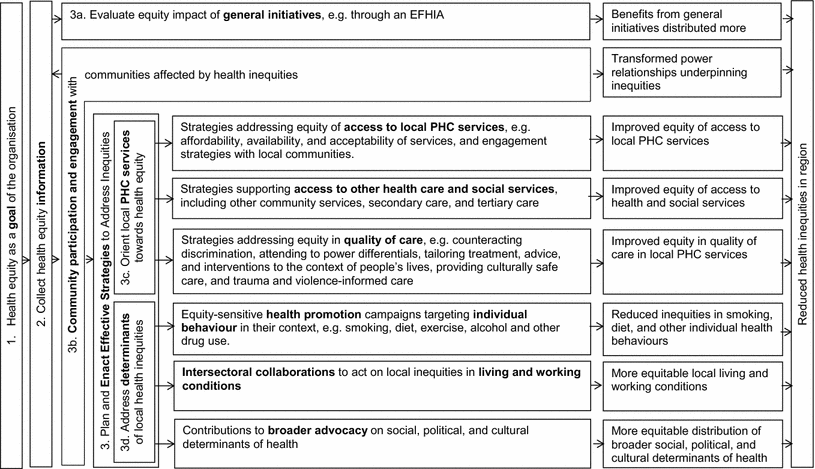 A framework for regional primary health care to organise actions to ...
