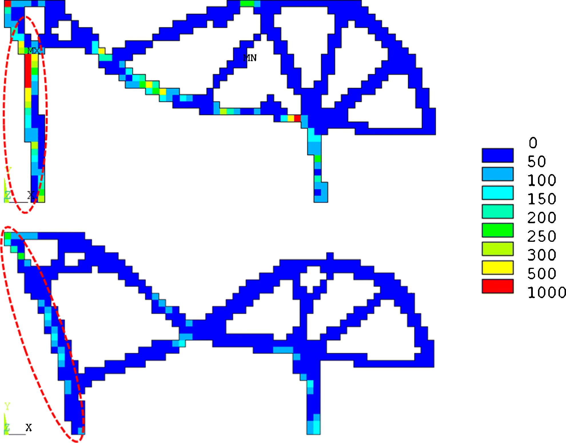 A strain based topology optimization method for compliant mechanism ...