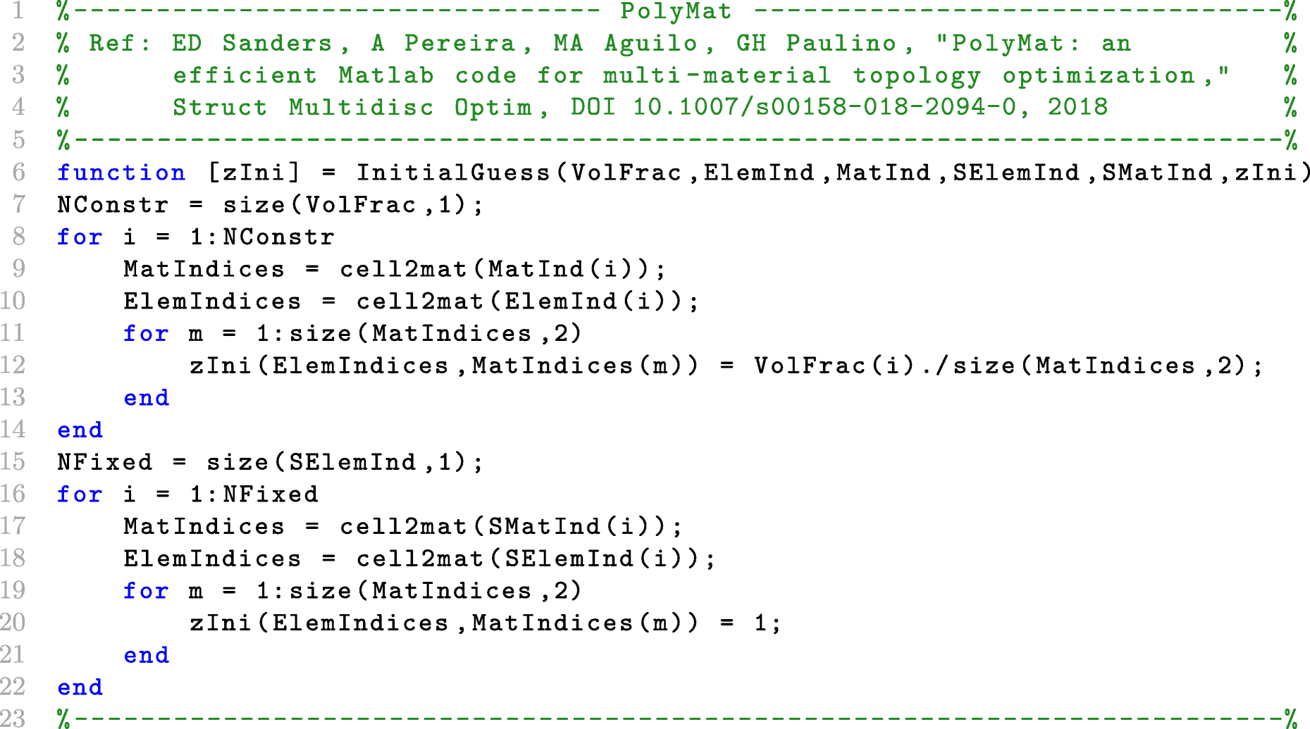 PolyMat: an efficient Matlab code for multi-material topology optimization | SpringerLink
