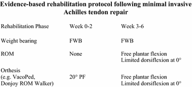 Development of an accelerated functional rehabilitation protocol ...