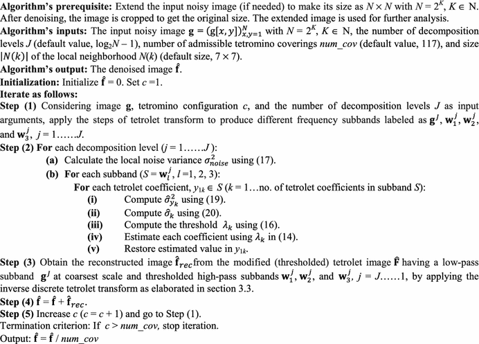 An adaptive edge-preserving image denoising technique using tetrolet ...