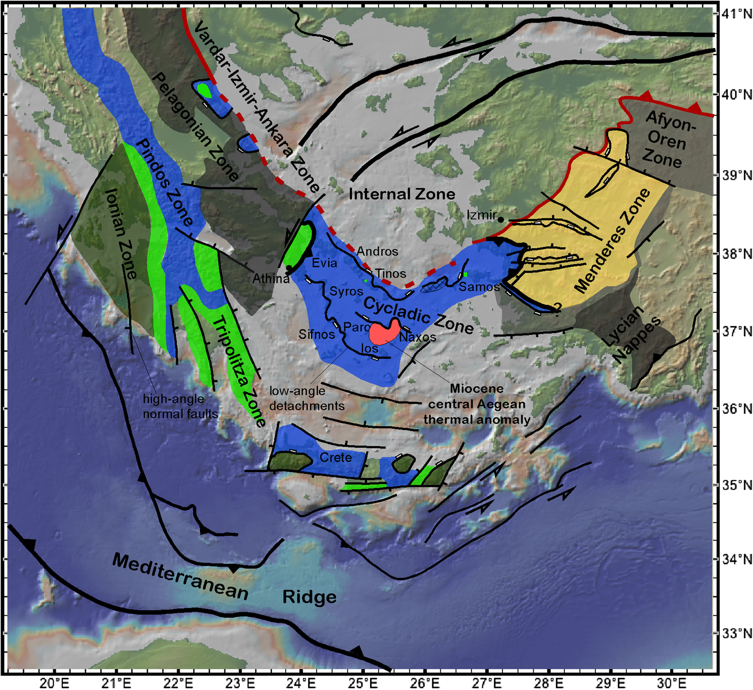 The 3D geometry of the Naxos detachment fault and the three-dimensional ...