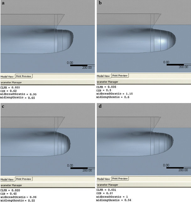 Parametric bulbous bow design using the cubic Bezier curve and curve-plane intersection method ...