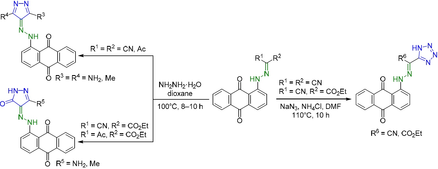 Synthesis of pyrazole and tetrazole derivatives of 9,10-anthraquinonylhydrazones | SpringerLink