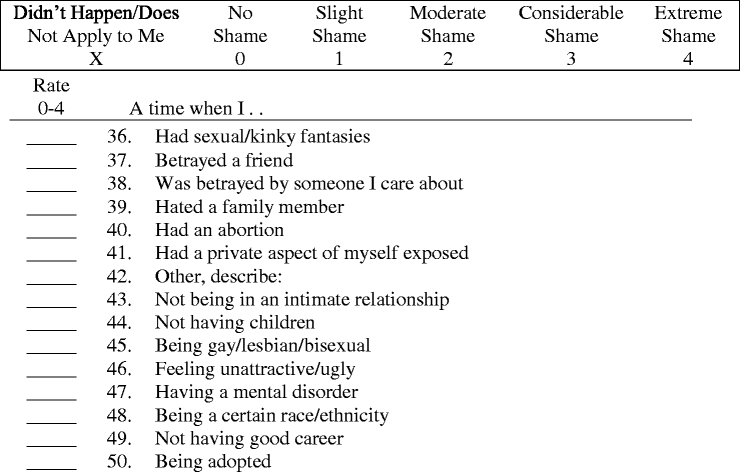 Development and Preliminary Validation of a New Measure to Assess Shame ...