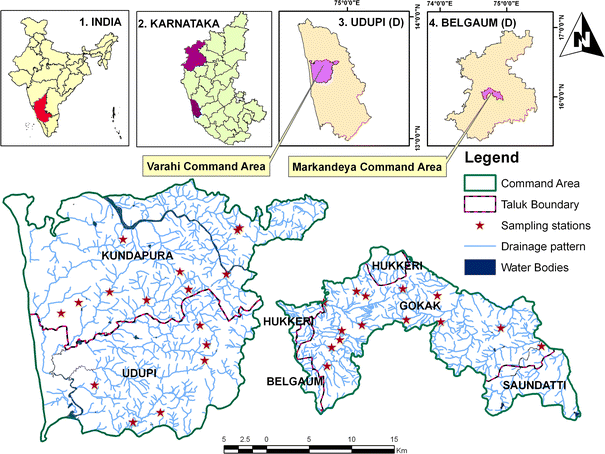 Radon concentration in groundwater of Varahi and Markandeya river ...