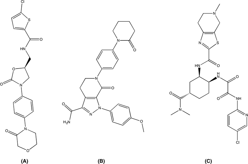 Determination of rivaroxaban, apixaban and edoxaban in rat plasma by ...