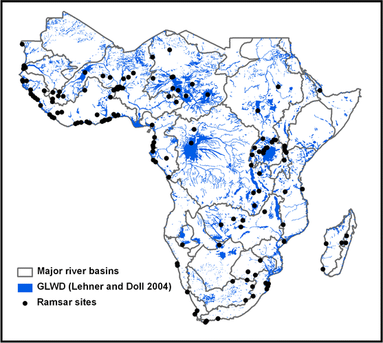 Wetlands of Sub-Saharan Africa: distribution and contribution of ...
