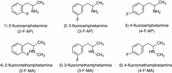 Differentiation of regioisomeric fluoroamphetamine analogs by gas ...