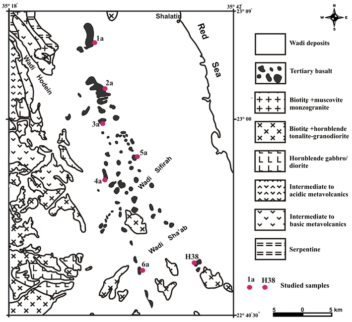 Geology and geochemistry of Tertiary basalt in south Wadi Hodein area ...