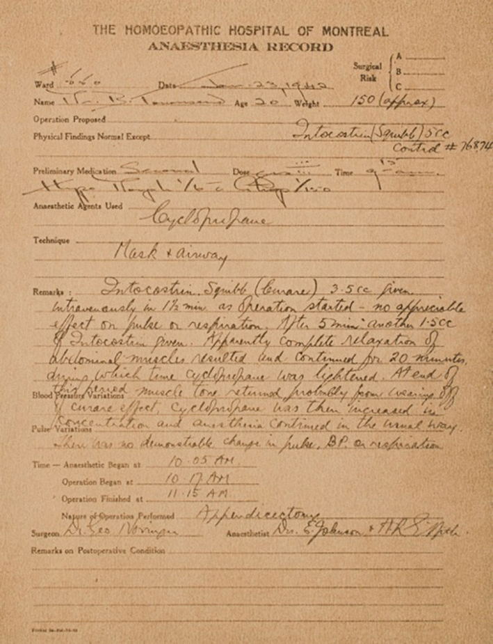 Harold Griffith’s legacy: a tribute on the 75th anniversary of the ...