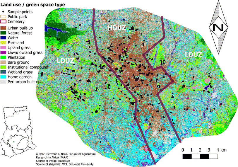 Variations in soil characteristics among urban green spaces in Kumasi ...