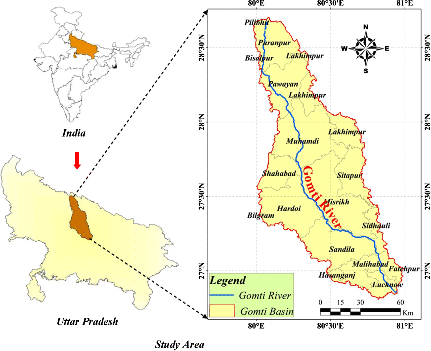 Evaluation of multisite performance of SWAT model in the Gomti River Basin, India | SpringerLink