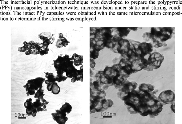 Polypyrrole nanocapsules via interfacial polymerization | SpringerLink