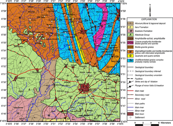 Aeromagnetic mapping of basement topography around the Ijebu-Ode ...