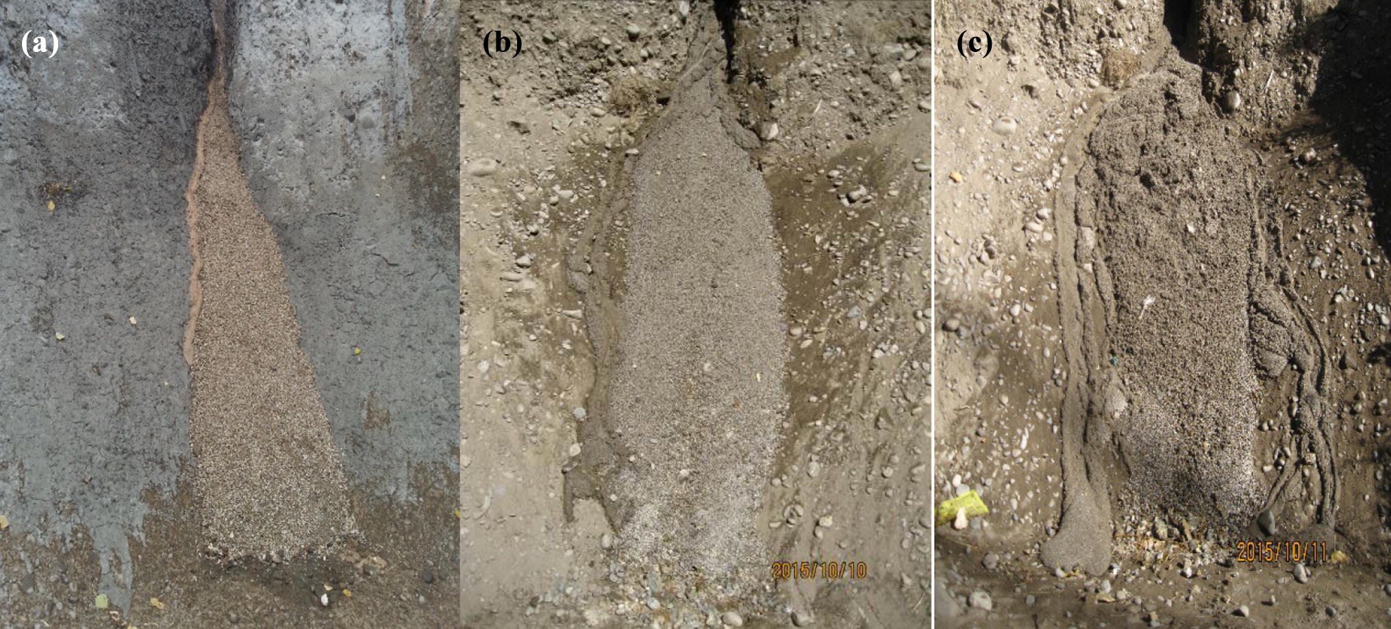 Analog modeling of sand slope stability with different precipitation ...