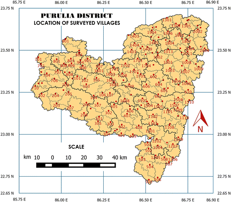 An effort of mapping the income inequality in the district of Purulia ...