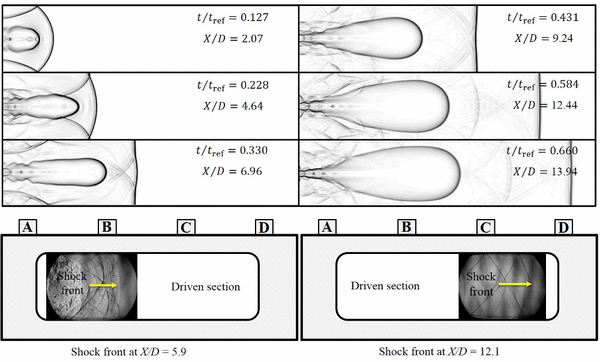 Diaphragm opening effects on shock wave formation and acceleration in a ...