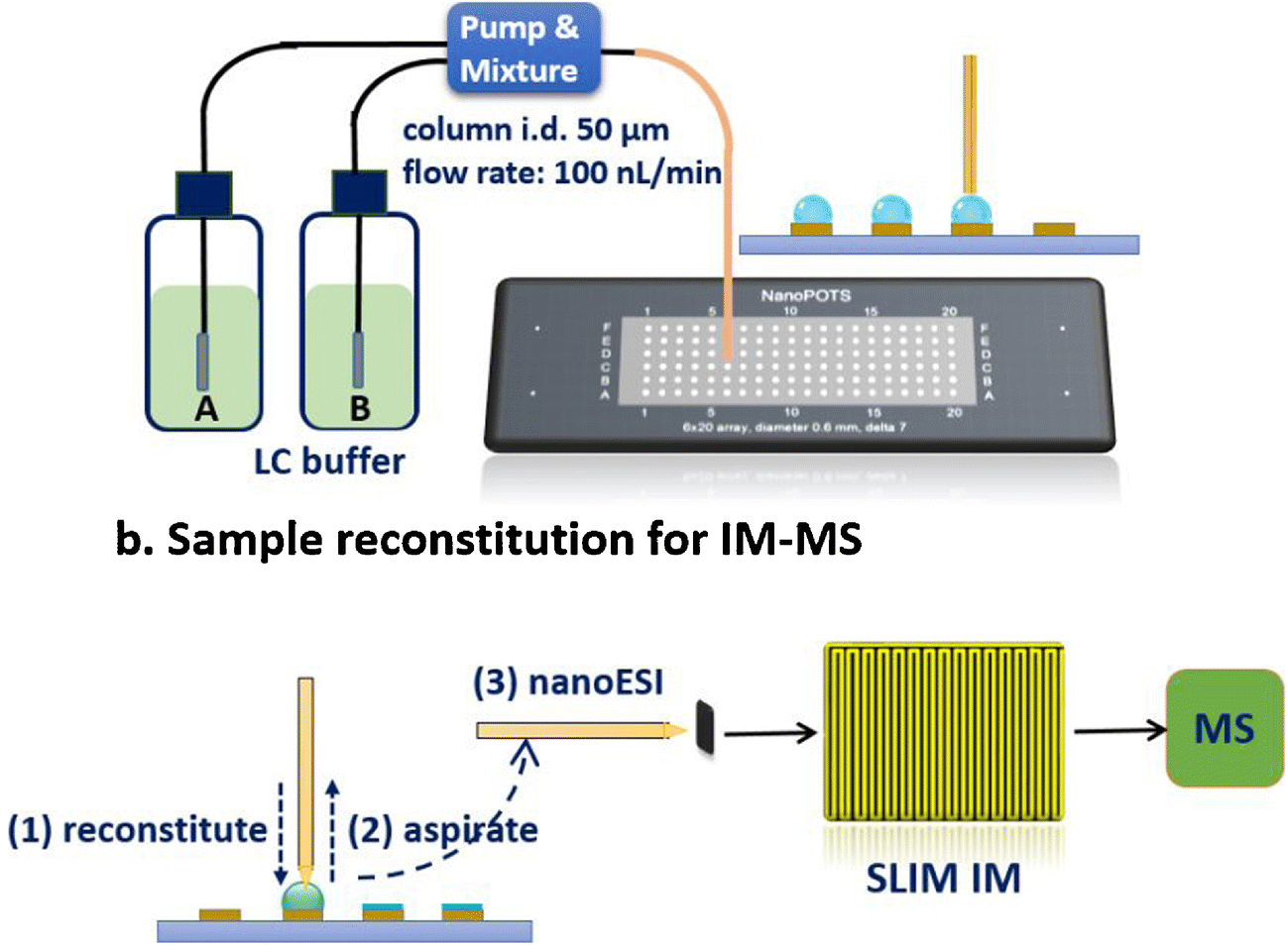 Nanowell-mediated multidimensional separations combining nanoLC with ...