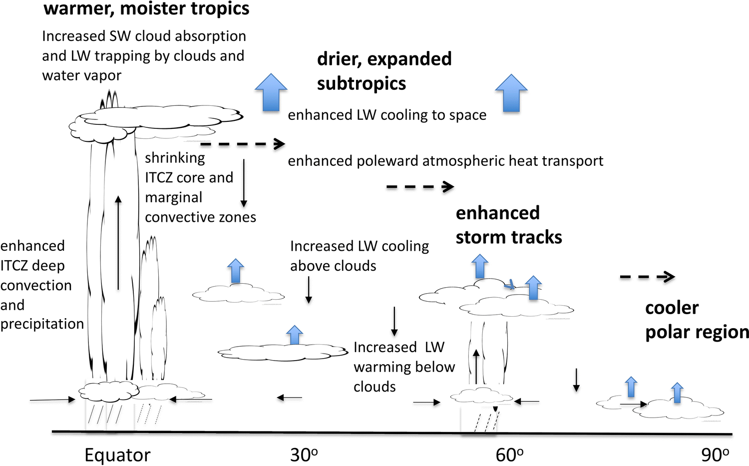 Structural changes and variability of the ITCZ induced by radiation ...
