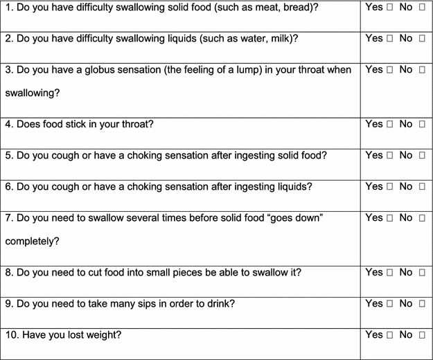 Dysphagia in Multiple Sclerosis: Evaluation and Validation of the DYMUS ...