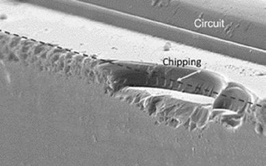 Optimizing the dicing saw parameters of 60 μm wafer dicing street ...