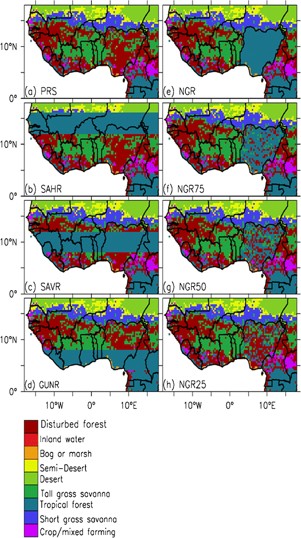 Modeling the impacts of reforestation on future climate in West Africa ...