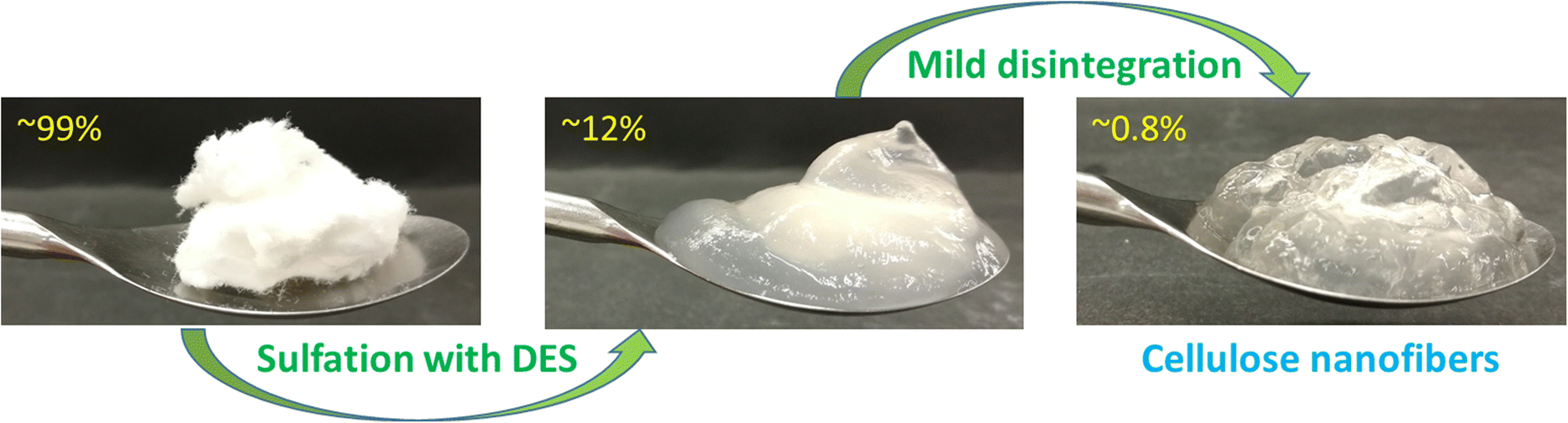 Direct sulfation of cellulose fibers using a reactive deep eutectic ...