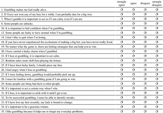A Shorter and Multidimensional Version of the Gambling Attitudes and ...