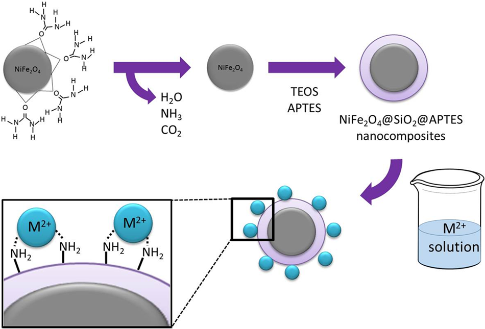 Preparation and study of silica and APTES–silica-modified NiFe2O4 ...
