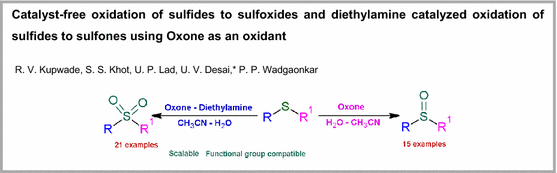 Catalyst-free oxidation of sulfides to sulfoxides and diethylamine ...