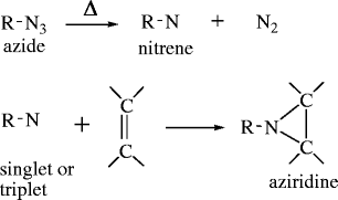 Uncatalyzed thermal gas phase aziridination of alkenes by organic ...