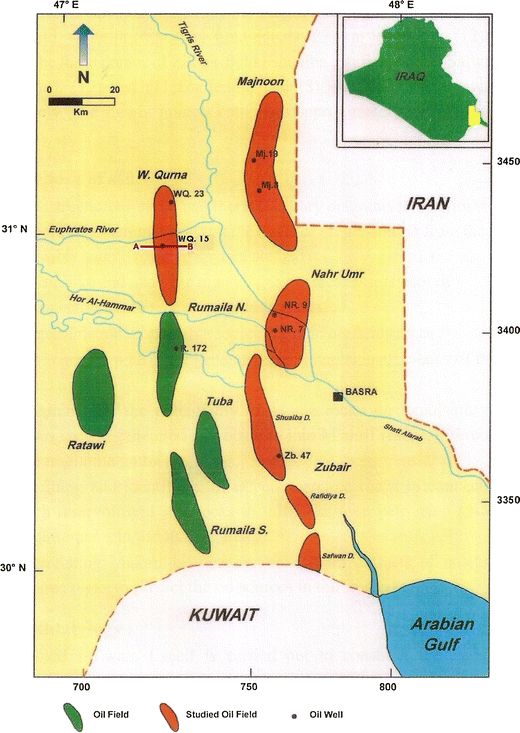 1D PetroMod software modeling of the Basrah oil fields, Southern Iraq ...