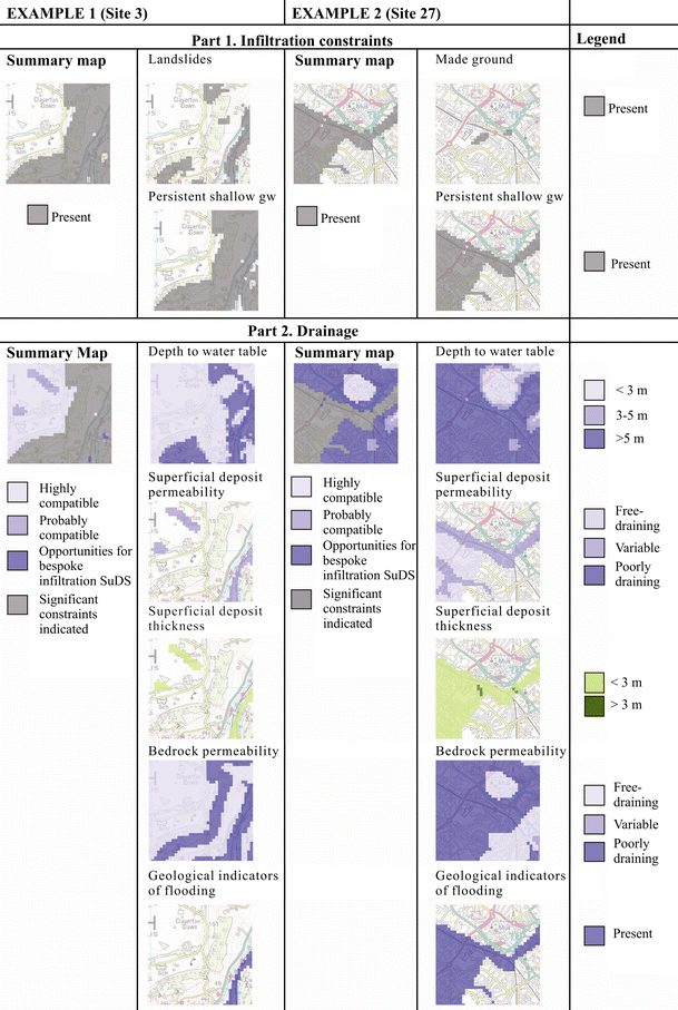 Development of a suitability map for infiltration sustainable drainage ...