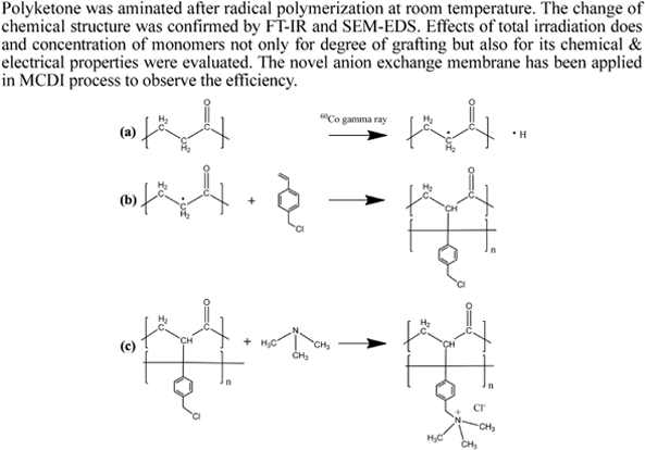 Synthesis of polyketone- g-vinylbenzyl chloride anion exchan ge ...