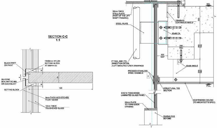 Design and construction of the 28 m tall self-supporting glass lift ...