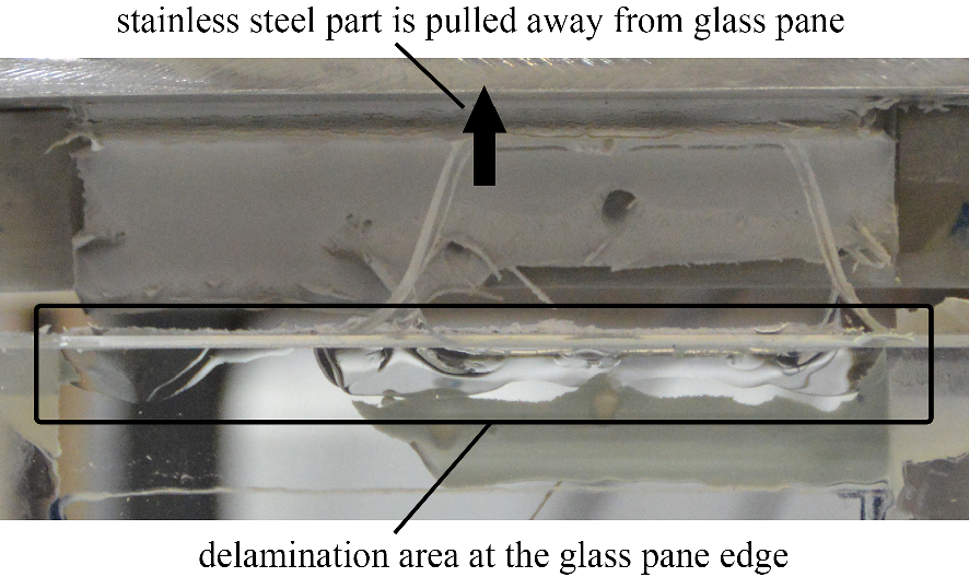 Linear adhesive connections at the edge of laminated glass panes: an ...